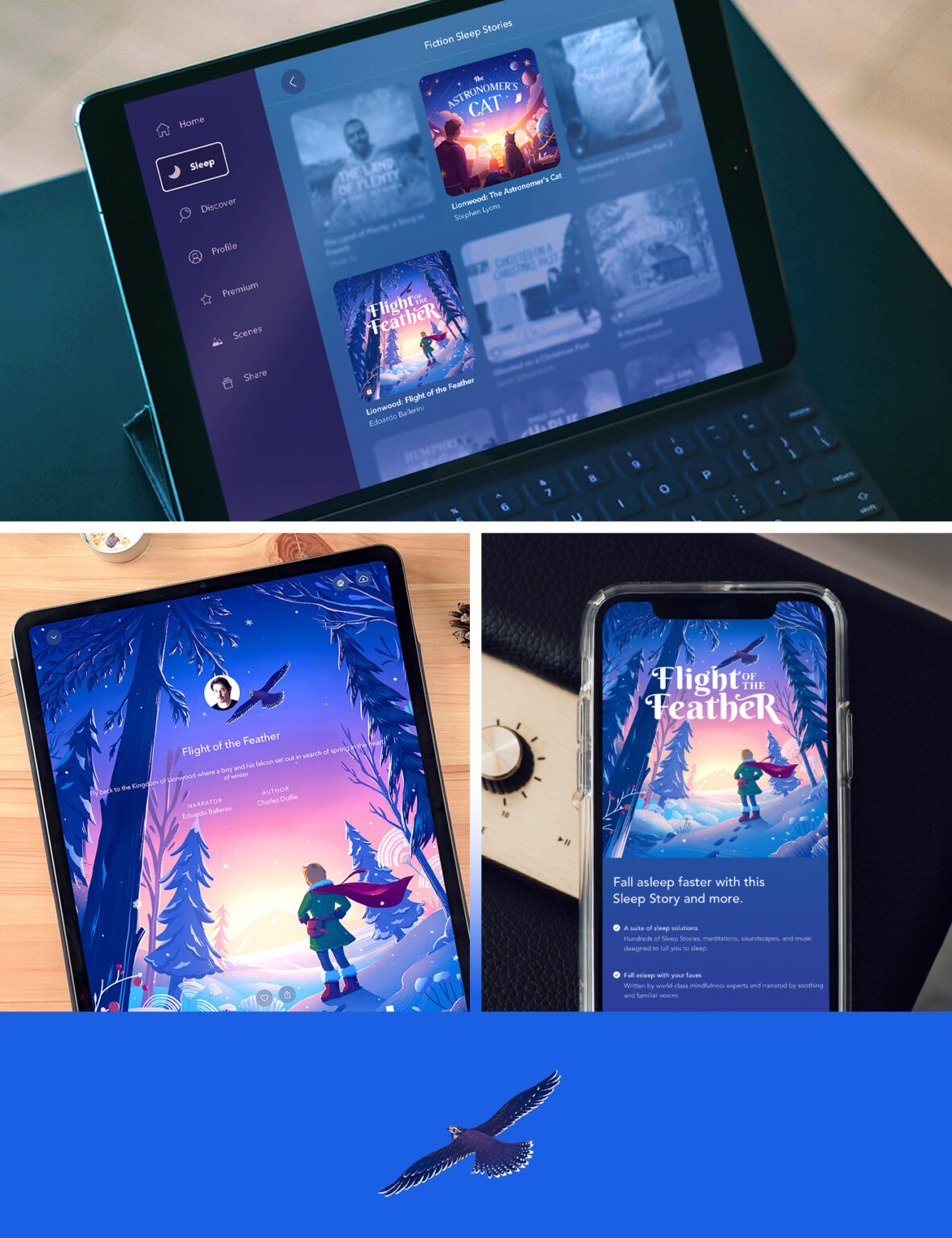 Audio-book Cover Illustration for Calm – Anna Kupstova